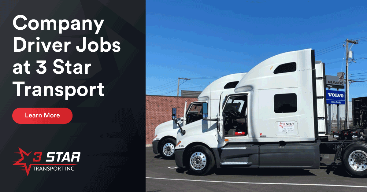 Company Driver Jobs at 3 Star Transport